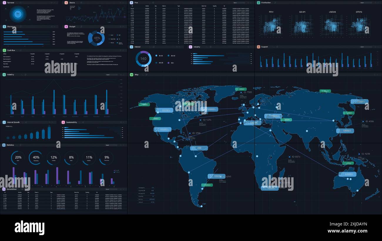 Visualization data internet map hi-res stock photography and images - Alamy