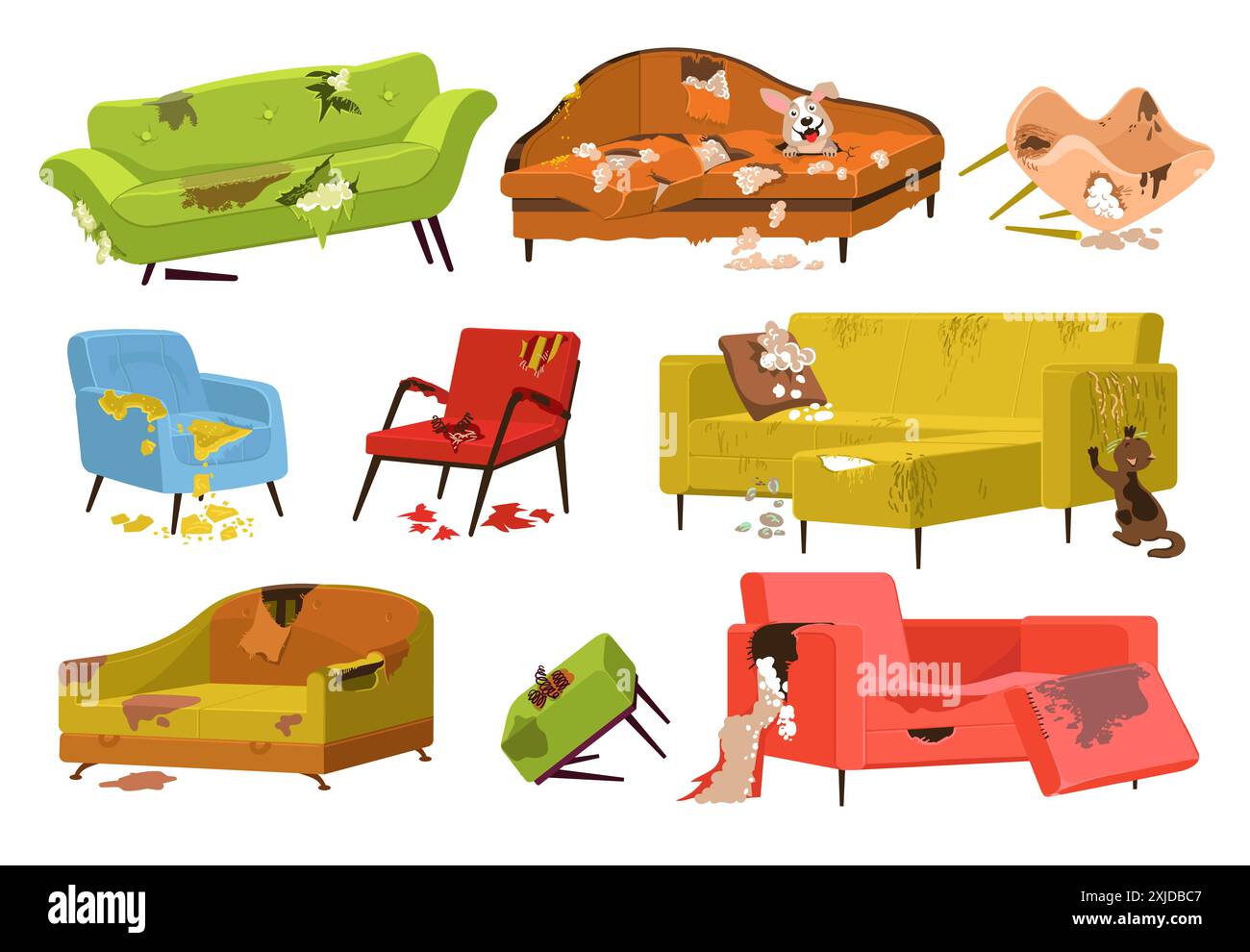 Torn broken old damage Stock Vector Images - Alamy