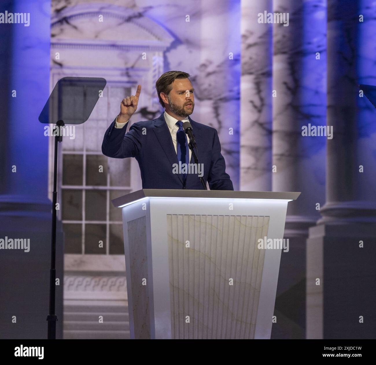 MILWAUKEE, Wis. – July 17, 2024: Republican vice presidential nominee ...