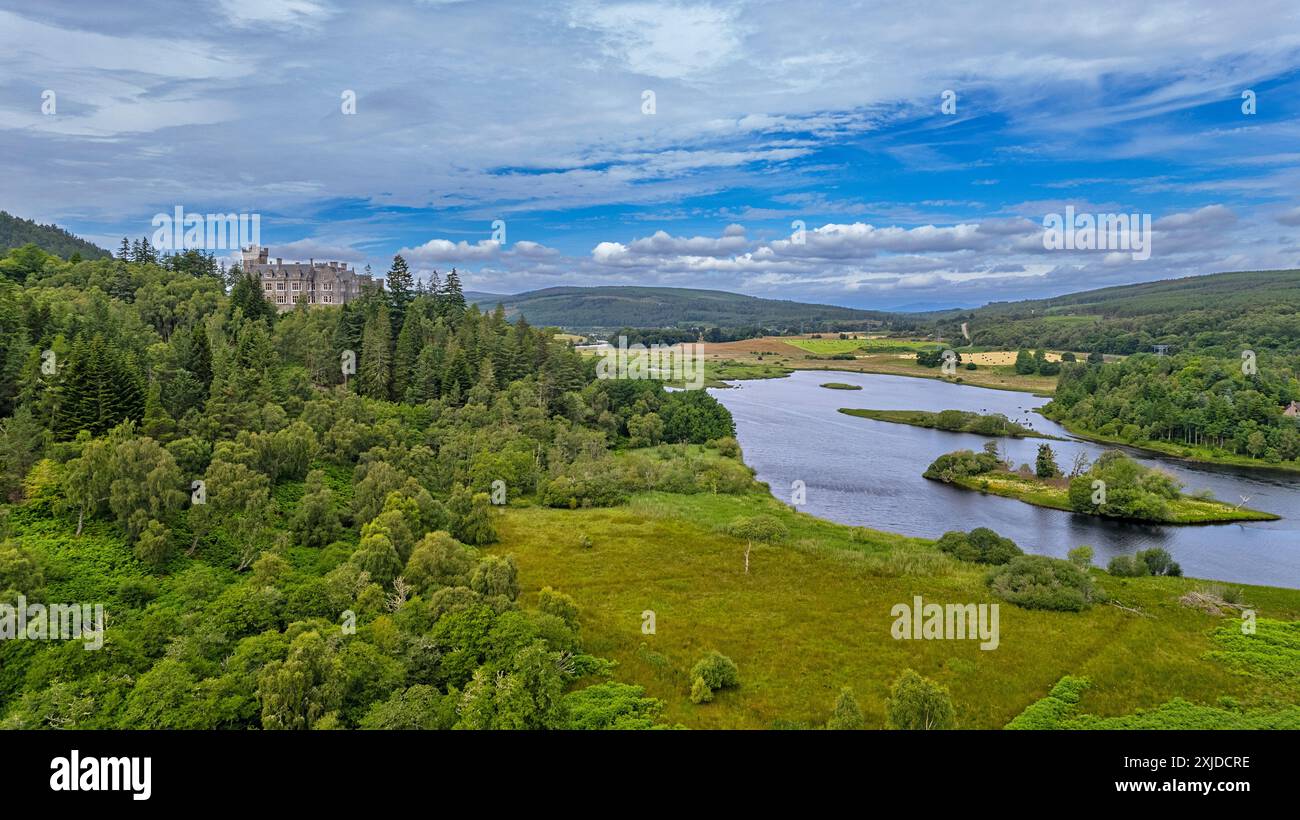 Carbisdale Castle Invershin Sutherland Scotland hidden by trees and ...