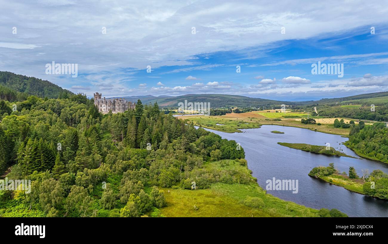 Carbisdale Castle Invershin Sutherland Scotland surrounded by trees and ...