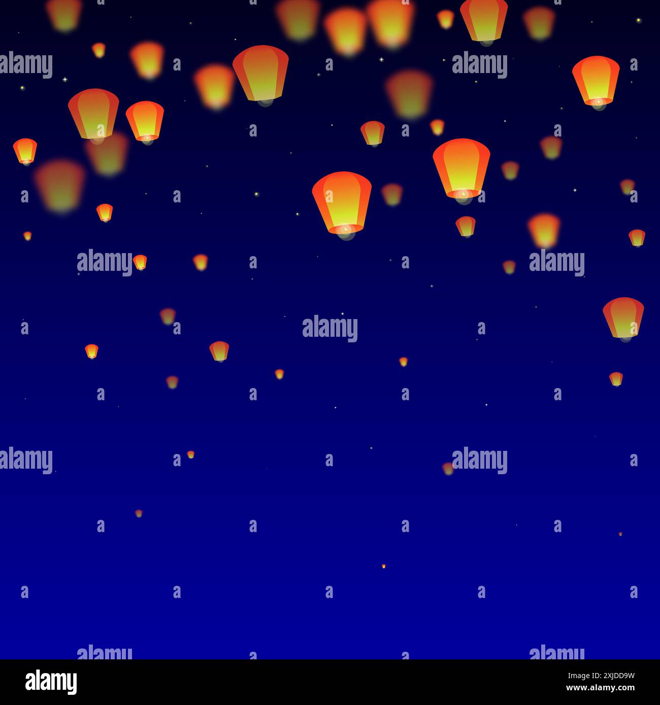 Thai flying sky lantern Stock Vector Images - Alamy