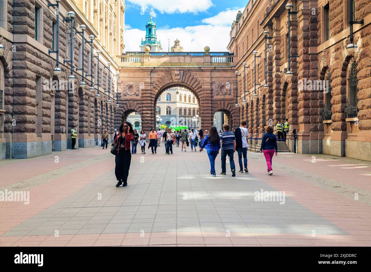 STOCKHOLM, SWEDEN - JUNE 27, 2016: It is a pedestrian passage through ...