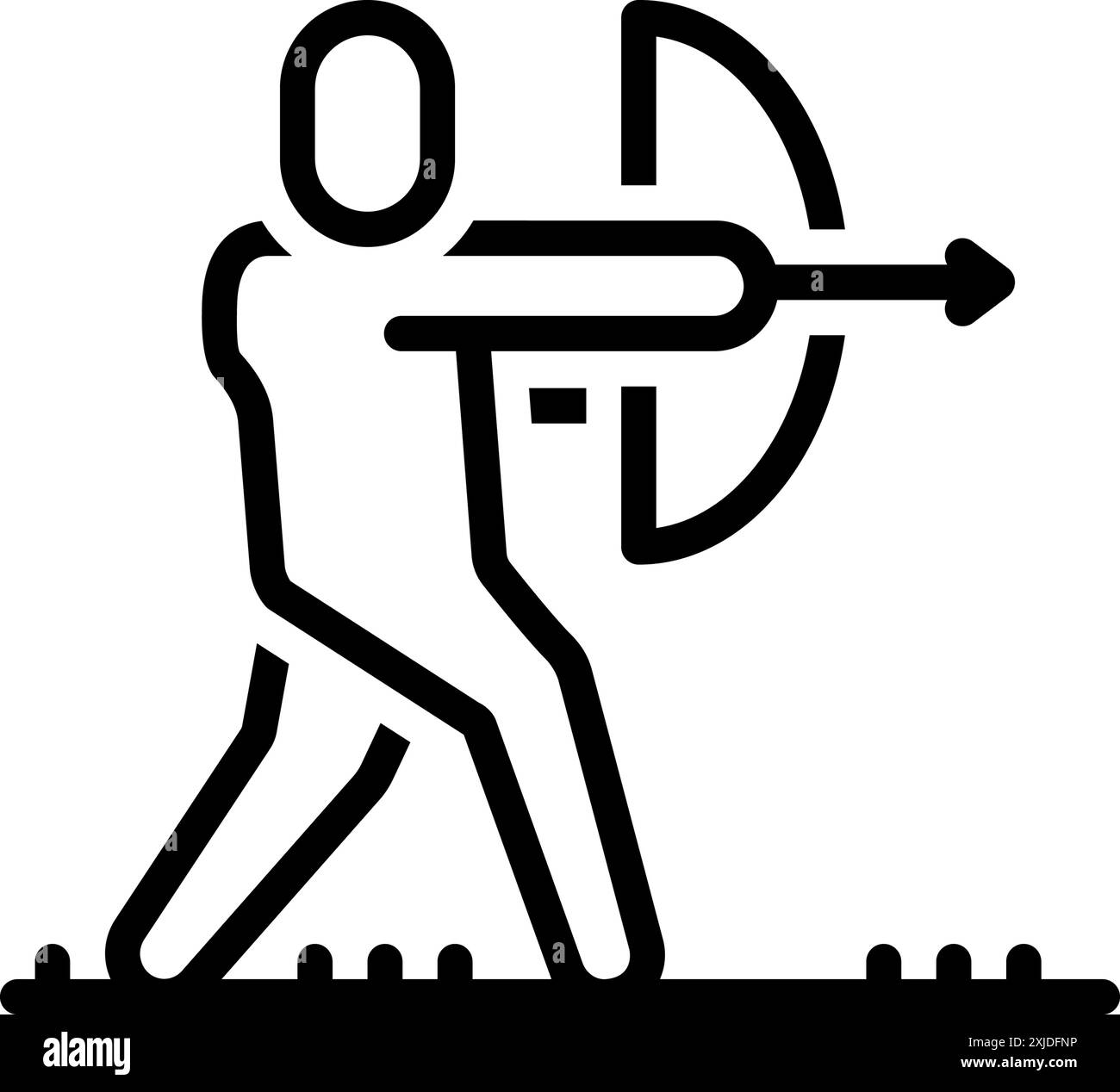 Icon for hunting,ancient wooden bow Stock Vector Image & Art - Alamy