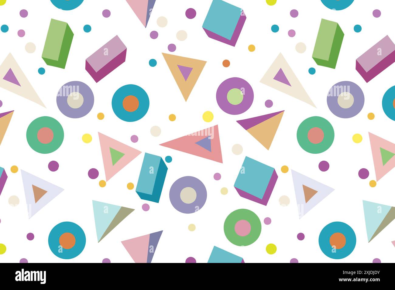 Seamless pattern with geometric shapes. Colorful background. Vector ...