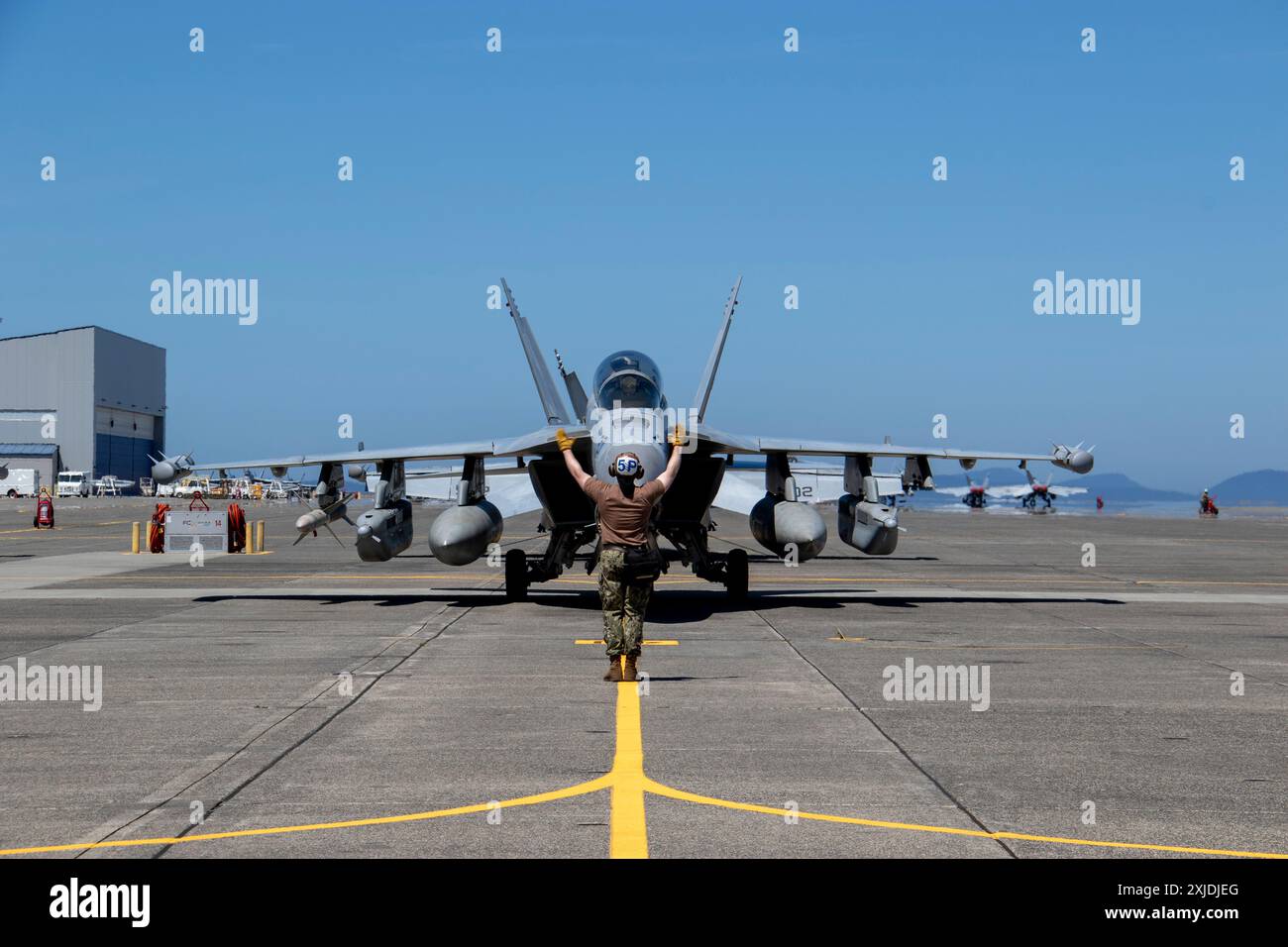 NAVAL AIR STATION WHIDBEY ISLAND, Washington (July 13, 2024) An E/A-18G ...