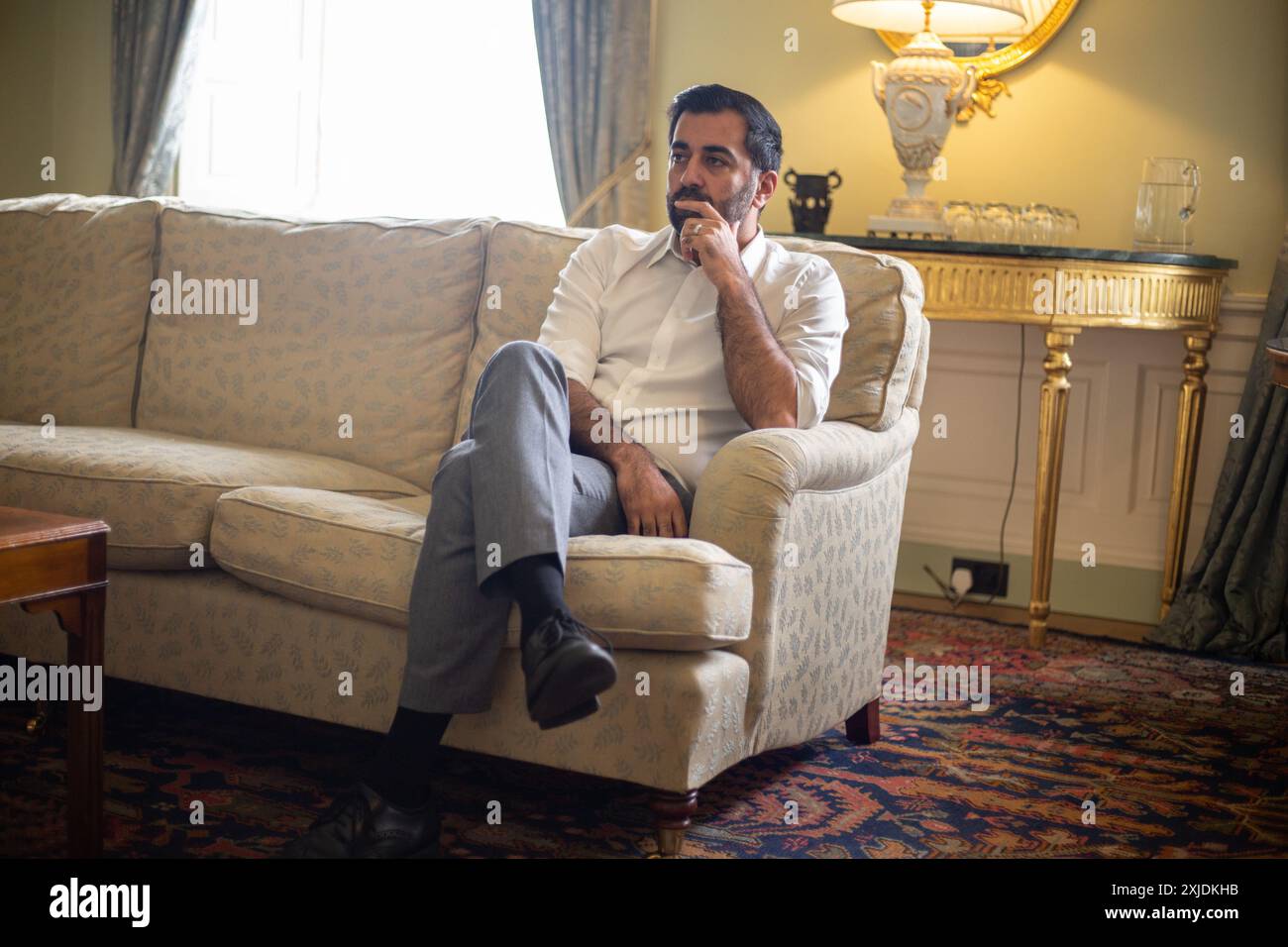 First Minister of Scotland, Humza Yousaf, photographed in his official ...