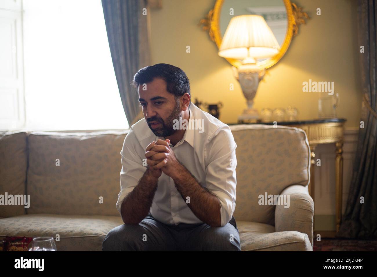First Minister of Scotland, Humza Yousaf, photographed in his official ...