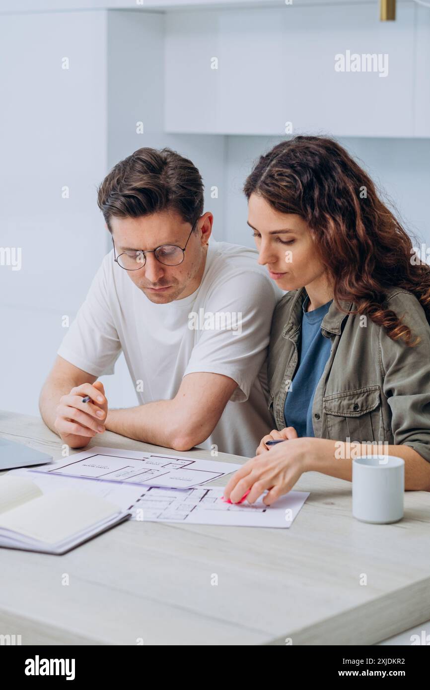 Detailed house plans hi-res stock photography and images - Alamy