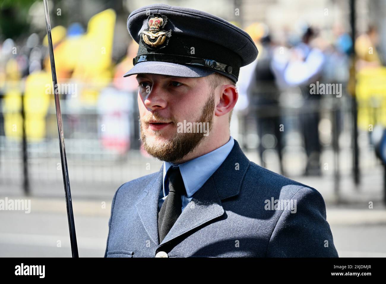 RAF Personnel, State Opening of Parliament, Whitehall, London, UK Stock ...