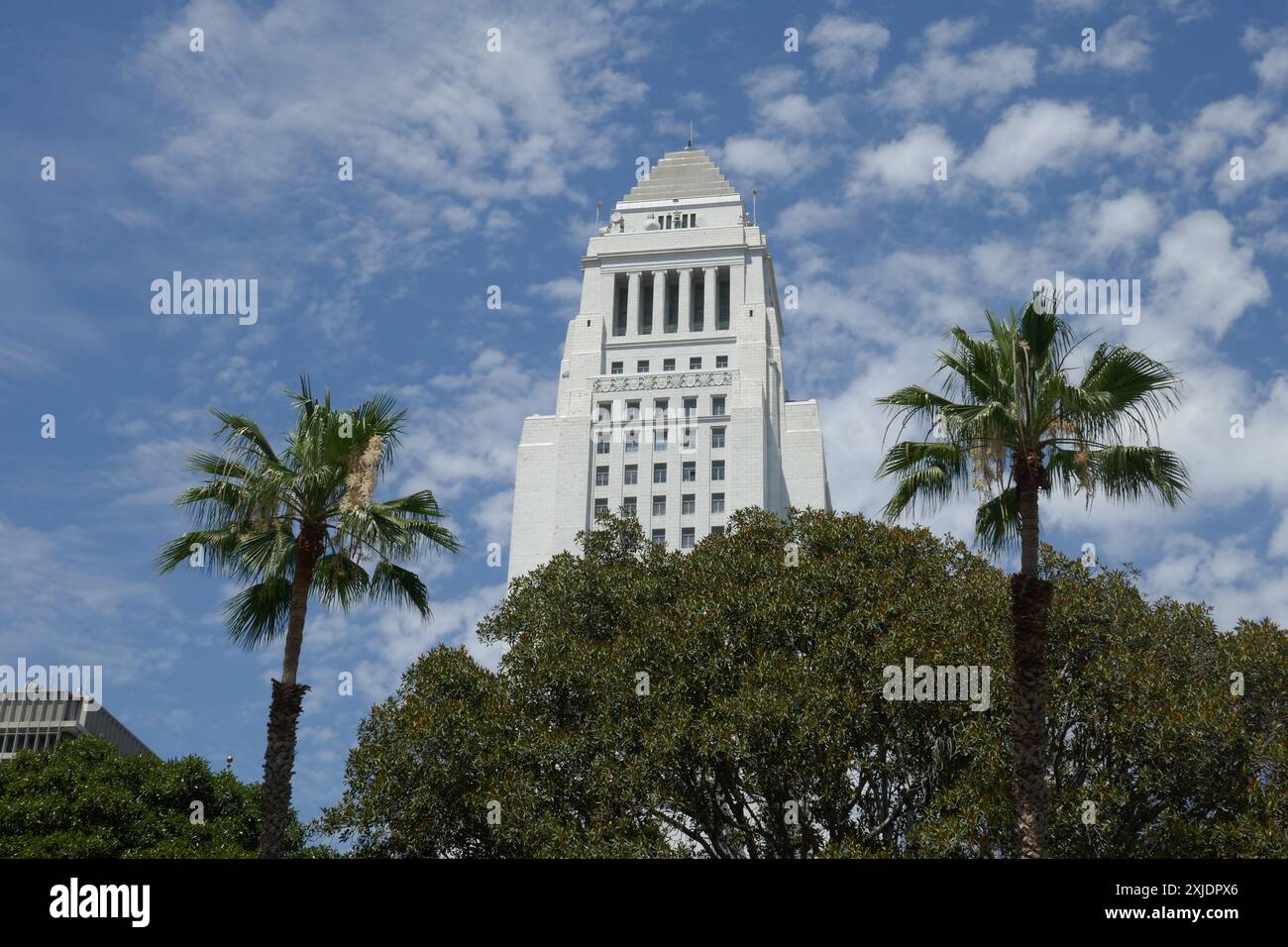 Los Angeles, California, USA 17th July 2024 Los Angeles City Hall on ...