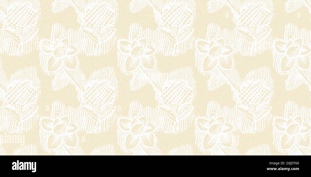 Modern white on cream lace effect wedding border texture. Soft tonal ...