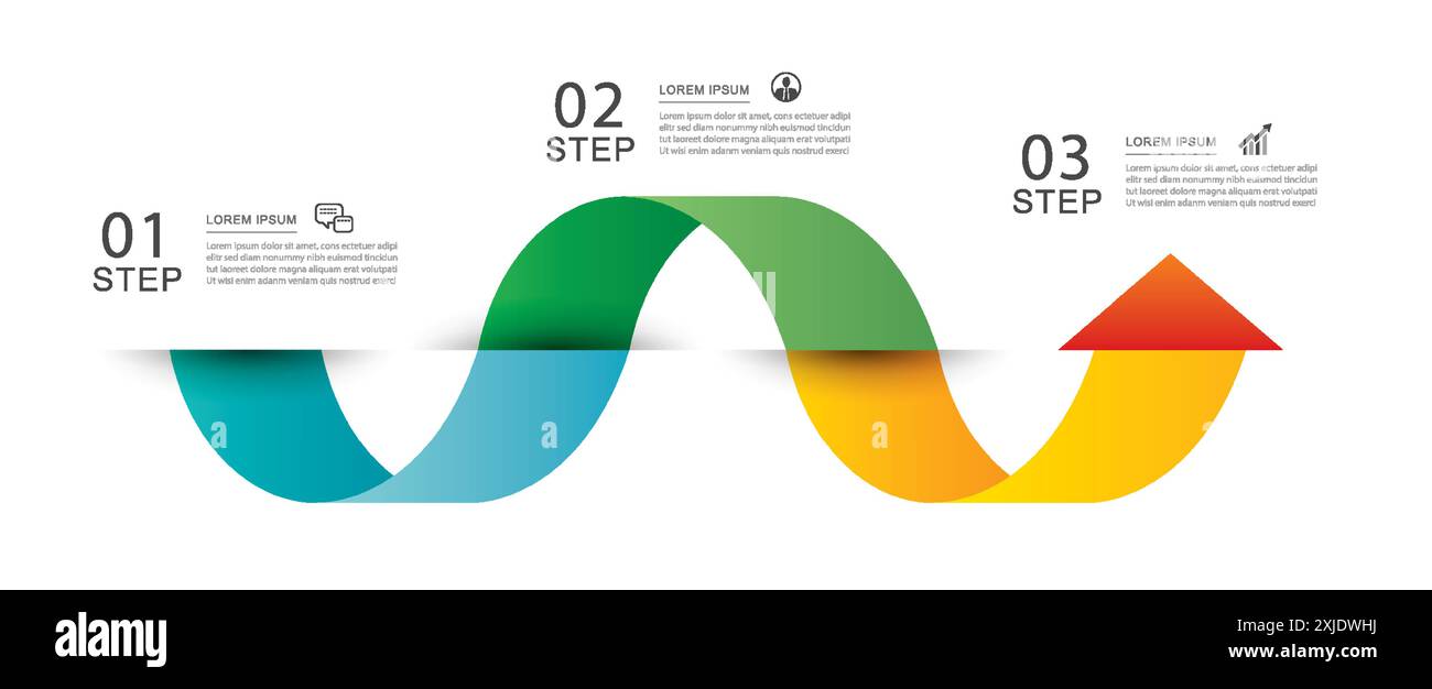 Success steps arrow concept infographics Stock Vector Images - Alamy