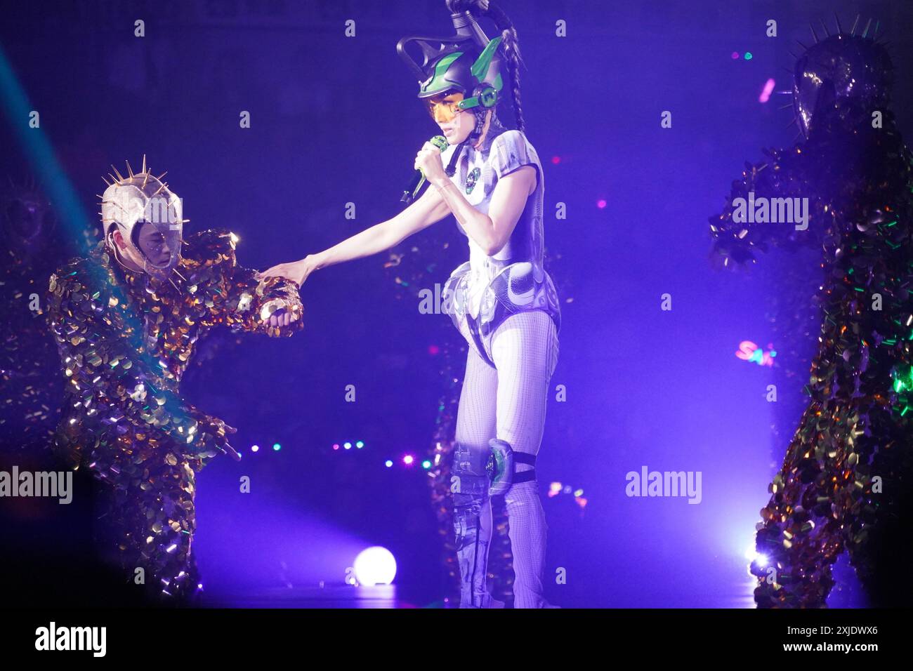 Hong Kong singer and actress Sammi Cheng holds the concert in Hong Kong ...