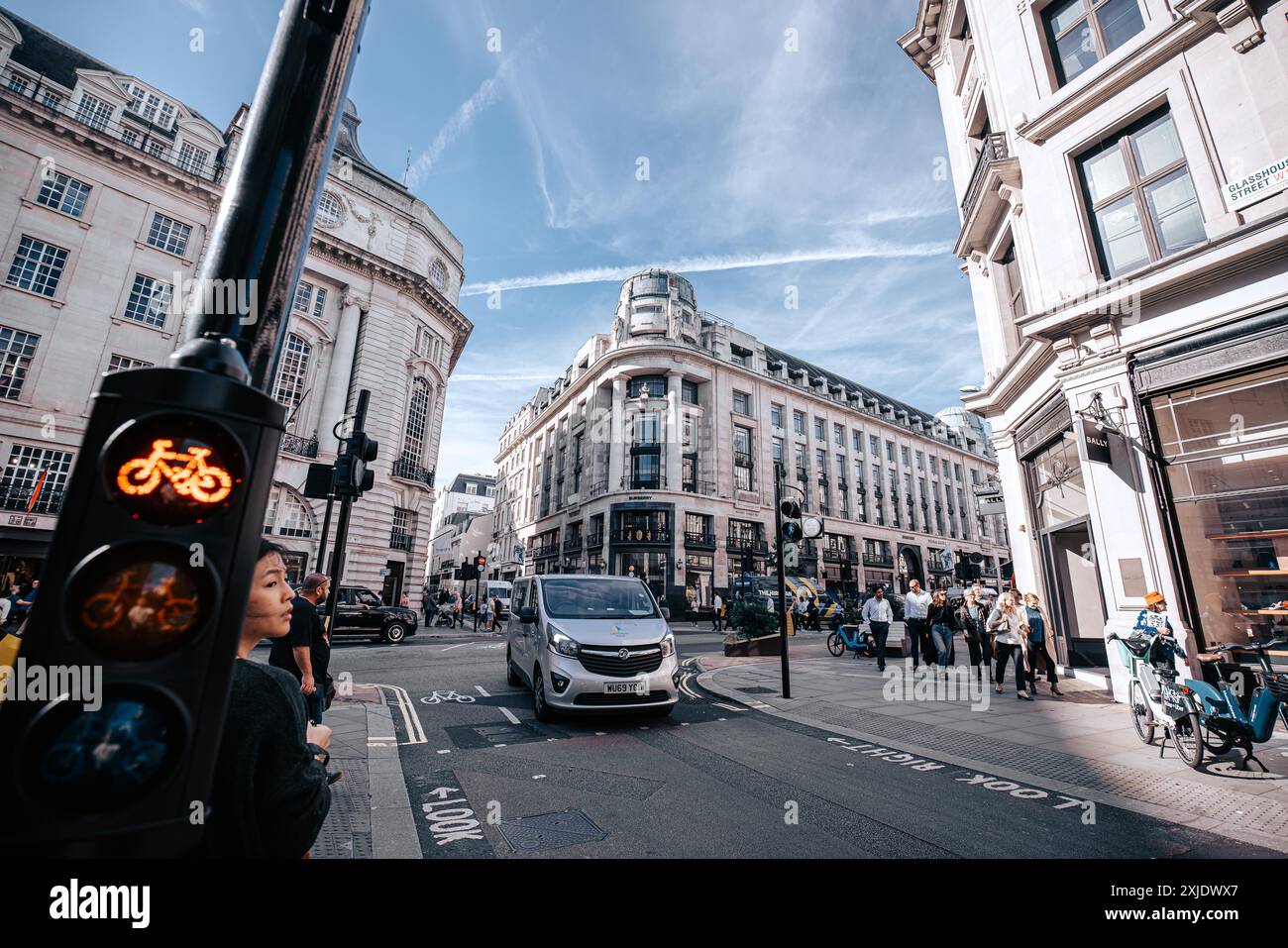 London, UK - October 10, 2023 : A busy street in London, UK, with ...