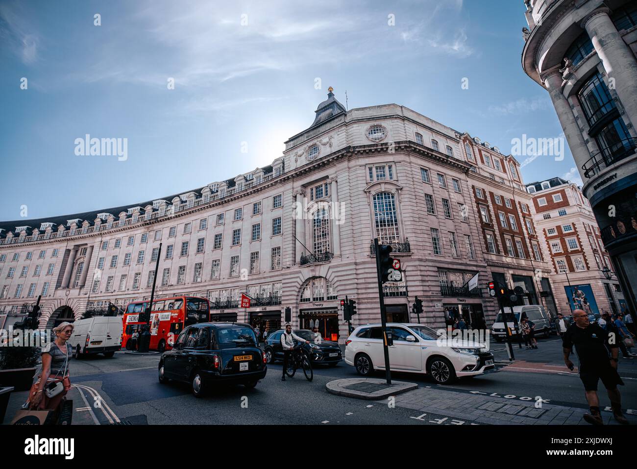 London, UK - October 10, 2023 : A bustling street scene in London with ...