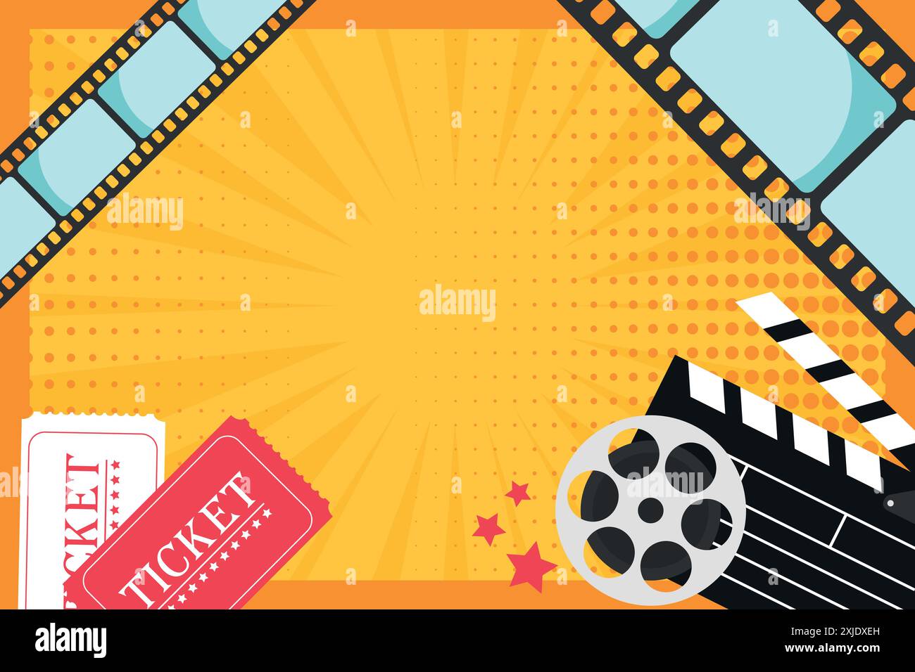 Film reel cinema tickets Stock Vector Images - Alamy