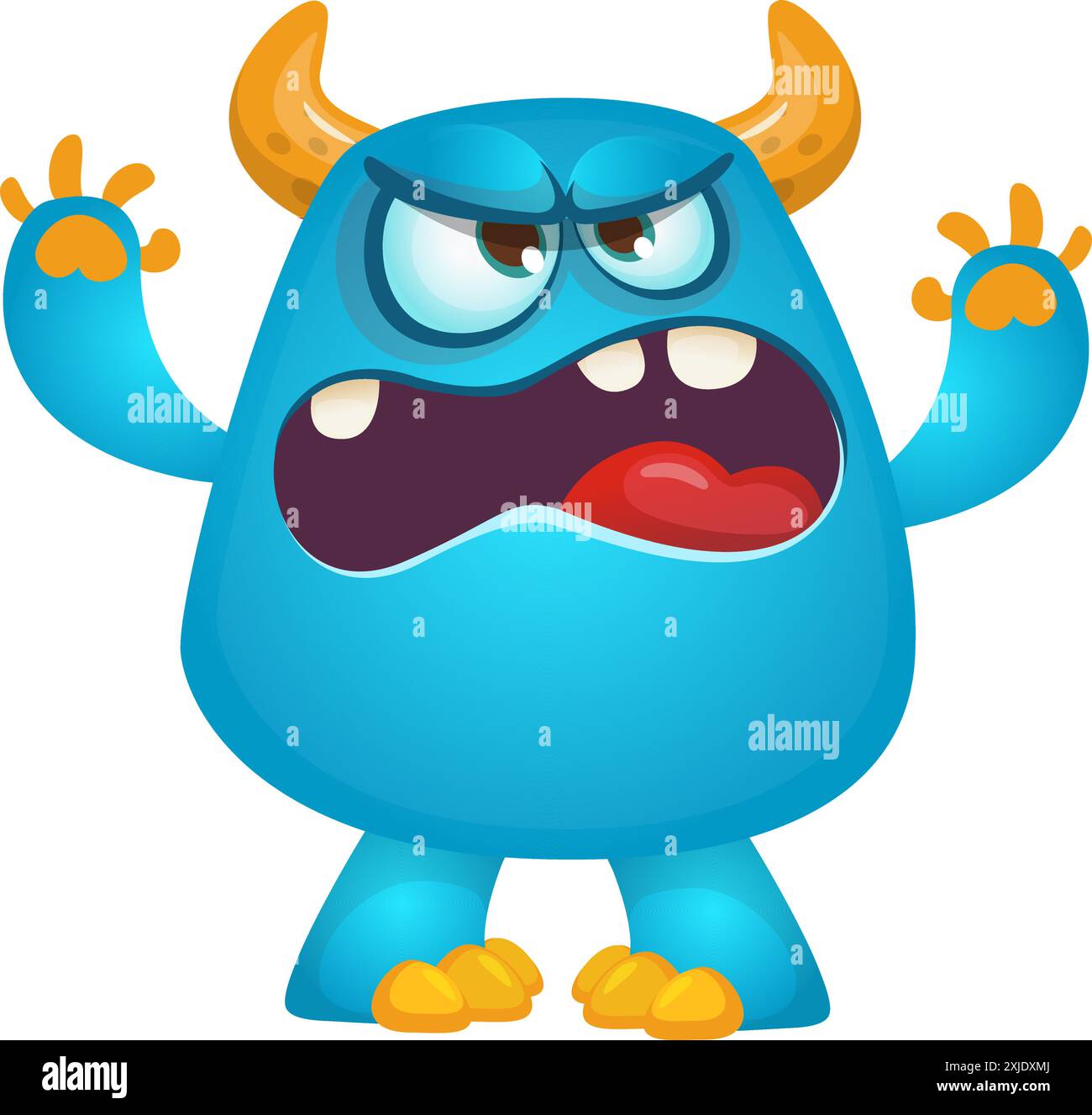Cartoon illustration yeti smiling Cut Out Stock Images & Pictures - Alamy