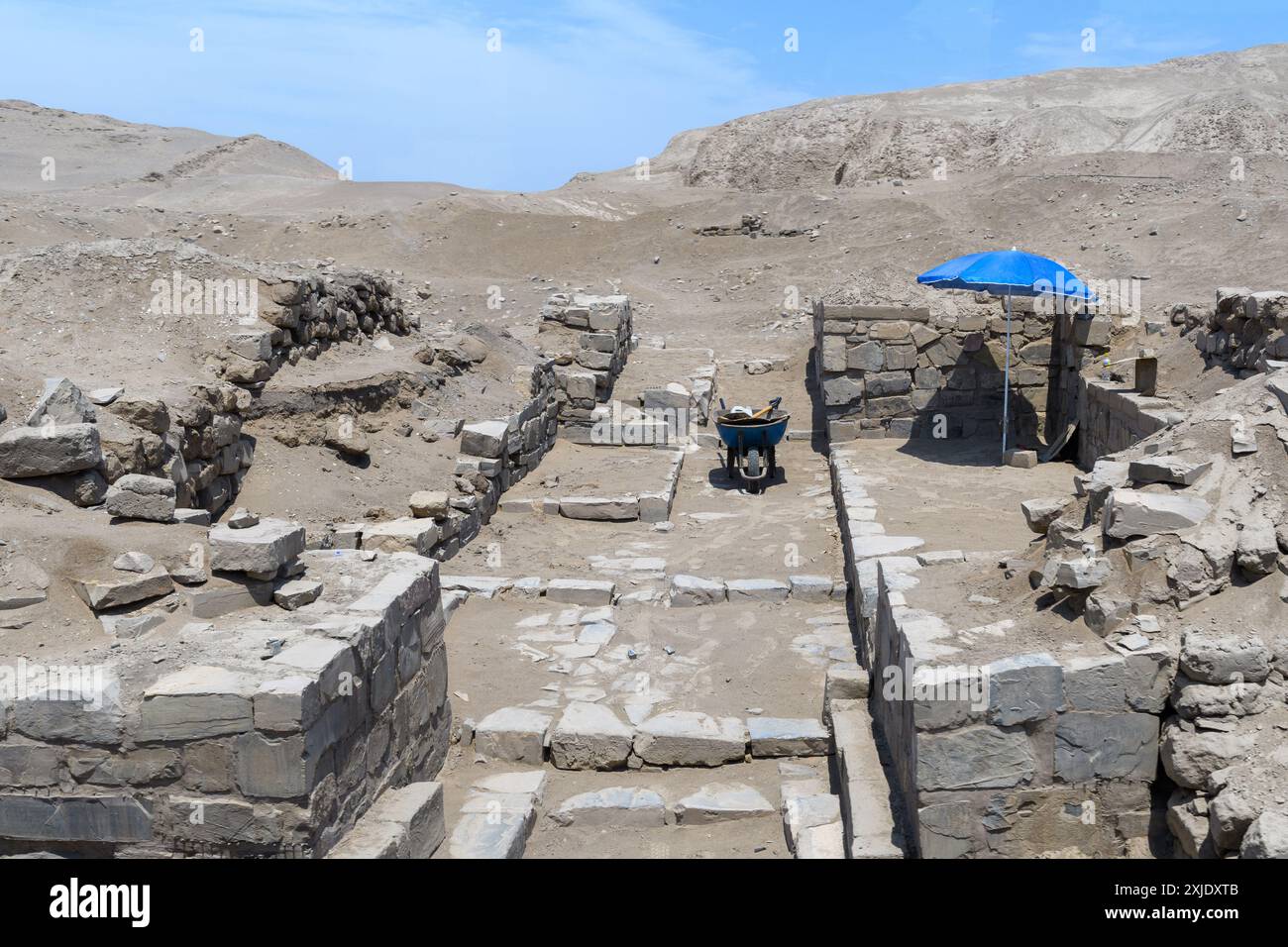 Pachacamac, Lima, Peru - March 19, 2019: Ancient ruins under excavation ...