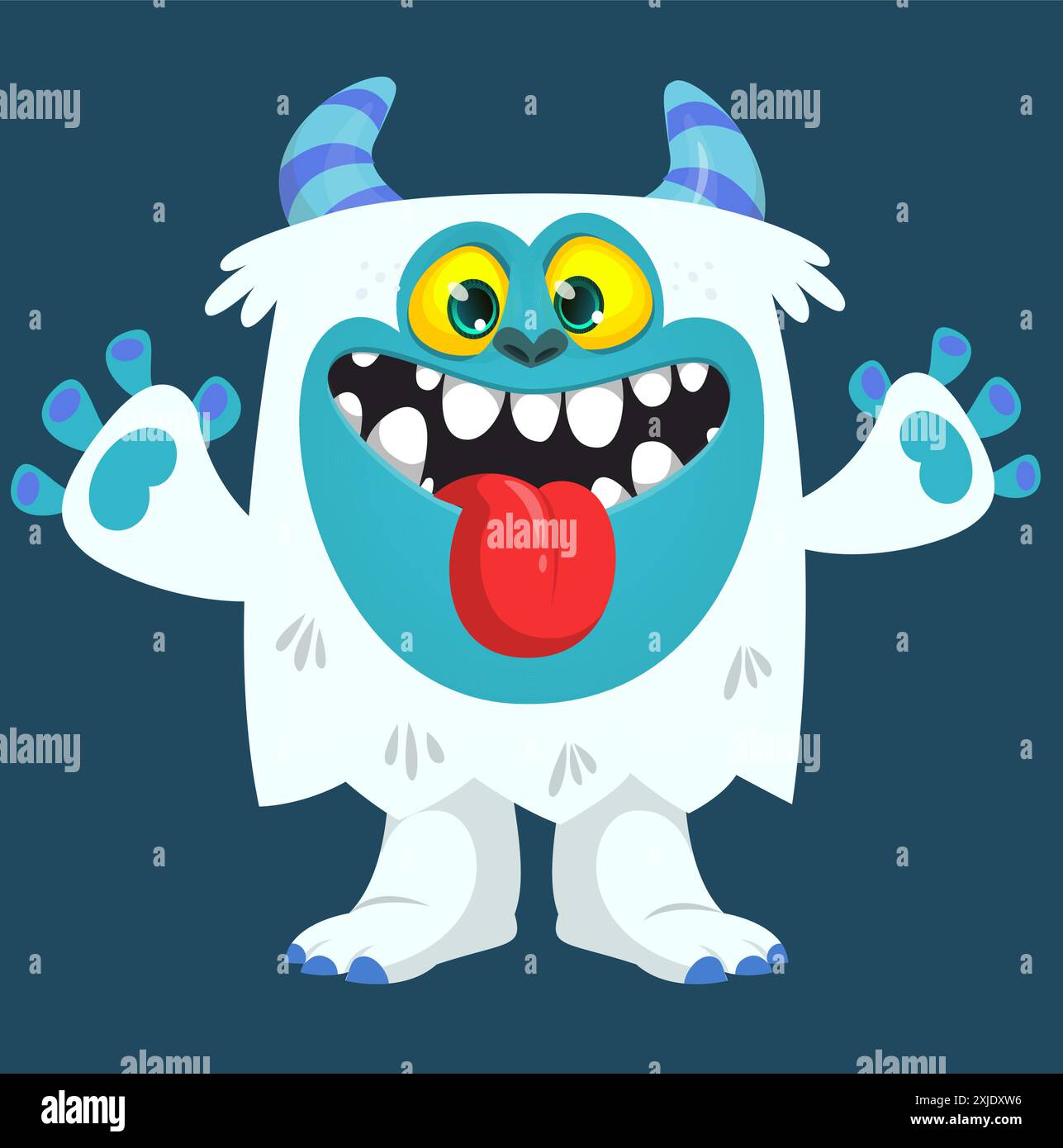 Cartoon illustration yeti smiling Cut Out Stock Images & Pictures - Alamy