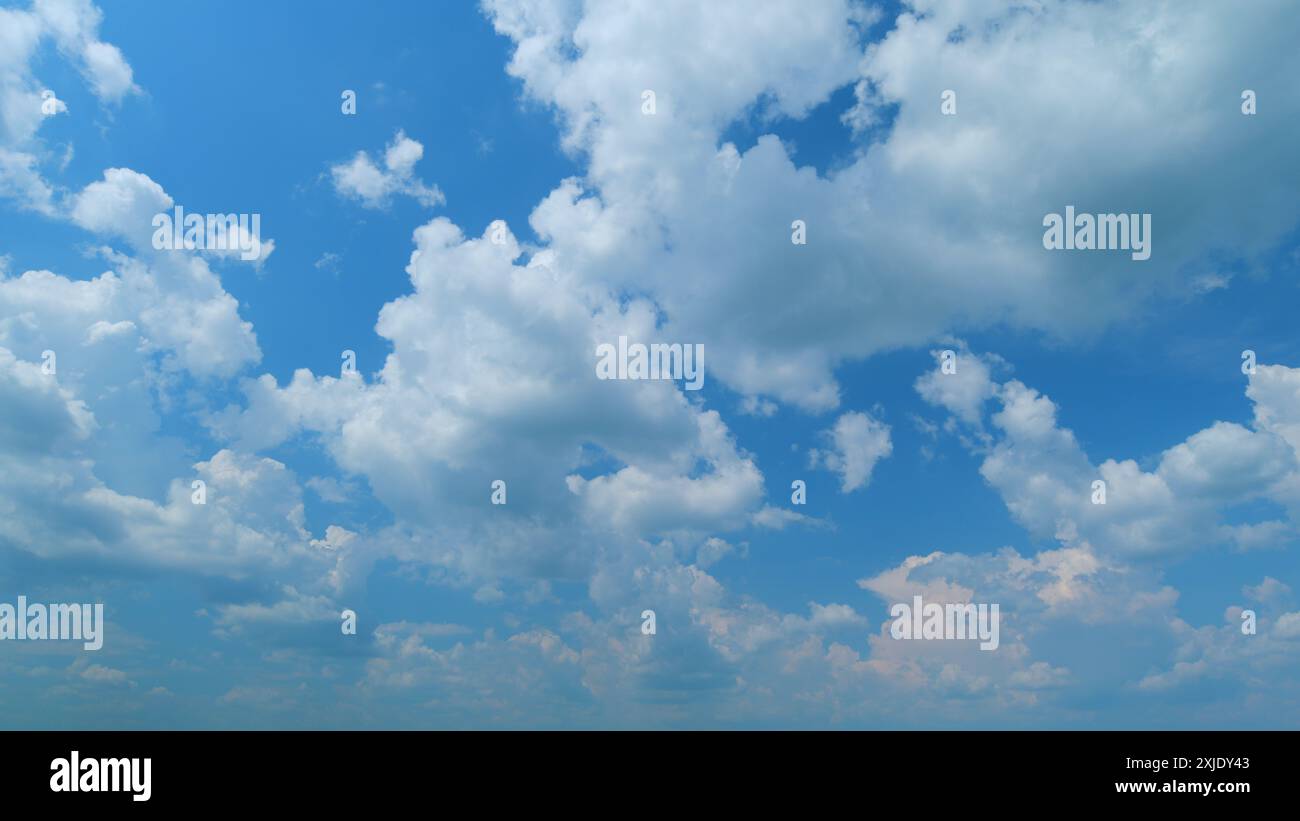 Time lapse. Formation cloud sky scape. Various layers of clouds move in ...