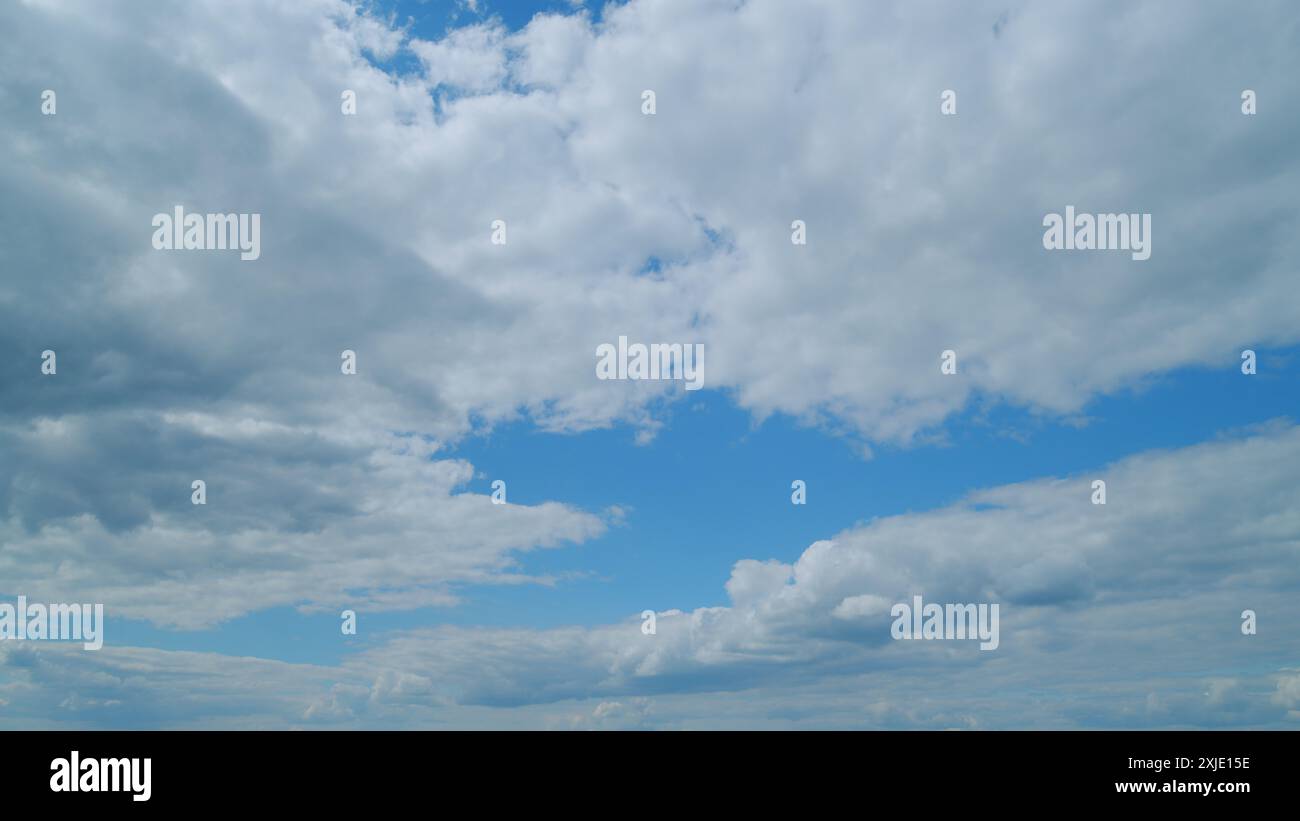 Time lapse. Forming clouds in Summer day outdoors. Clouds nature ...