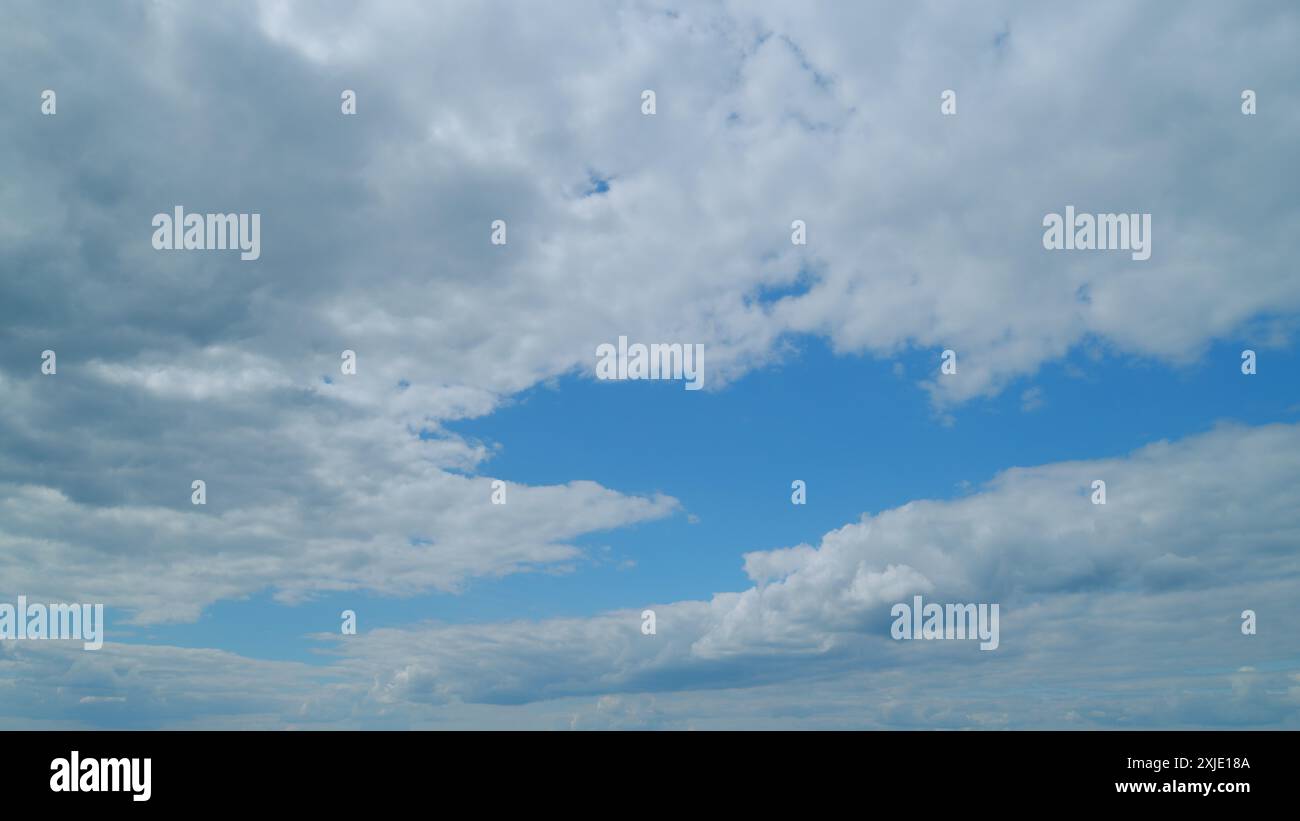 Time lapse. Dramatic cloudscape background. Nature weather blue sky ...