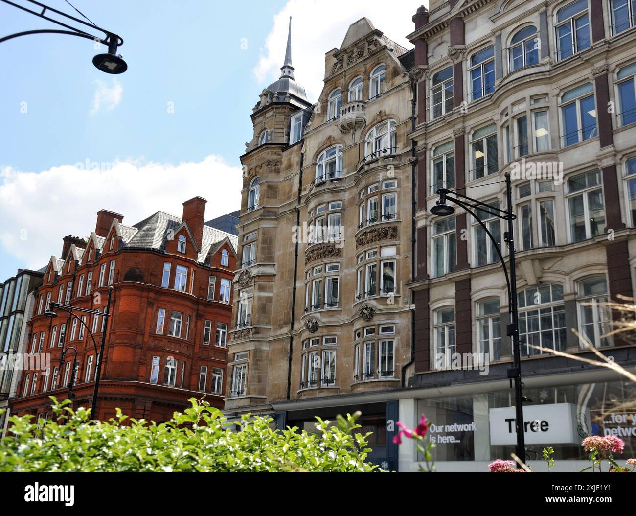 Elegant buildings, Oxford Street, London, West End, England, UK Stock ...