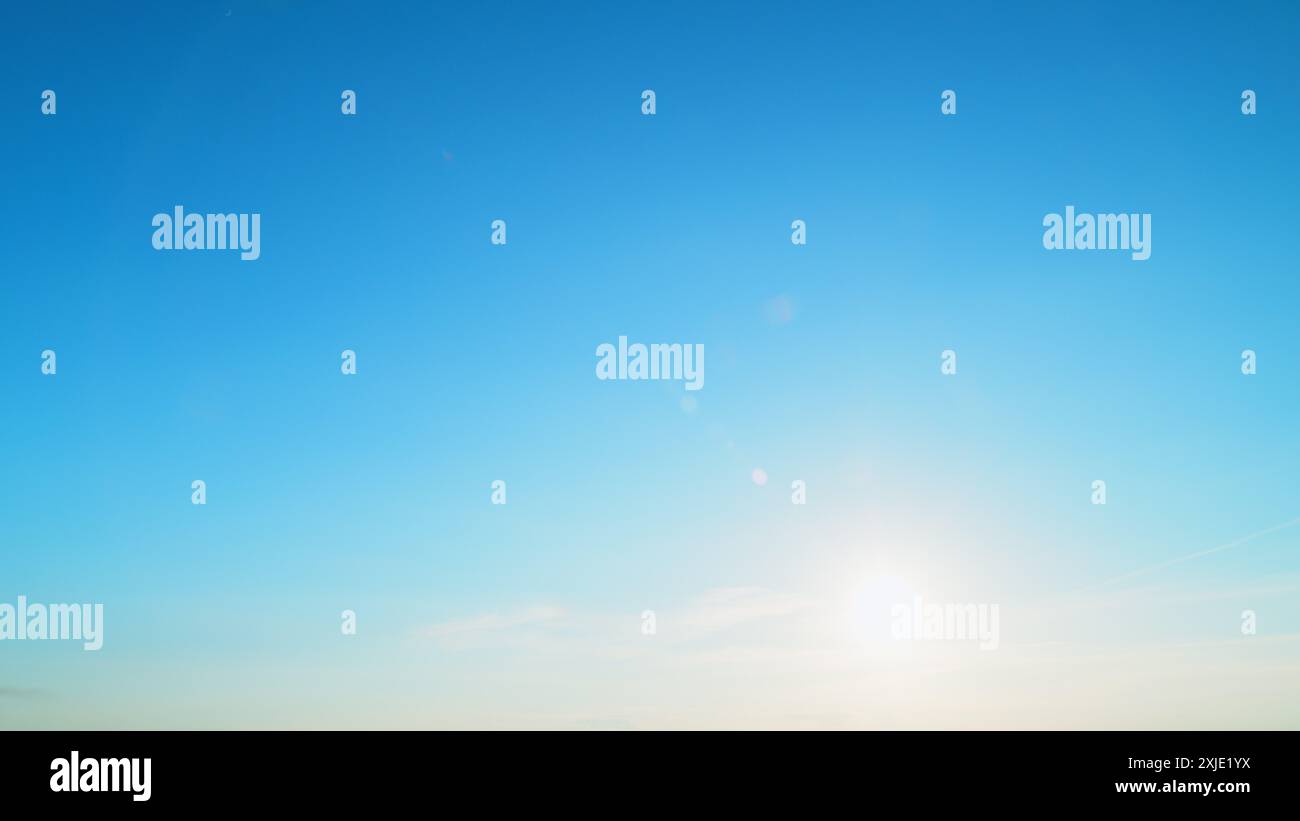 Time lapse. Sun halo nature phenomenon concept. Contrail in clouds ...