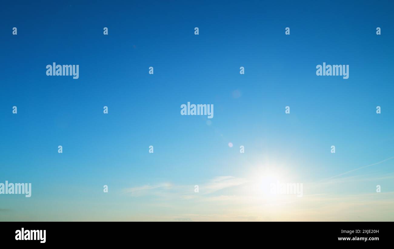 Time lapse. Rare rainbow circular halo around sun optical phenomenon ...