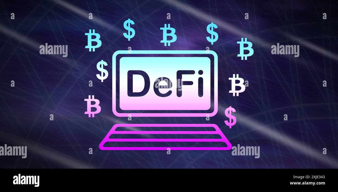 Illustration of a defi concept Stock Photo - Alamy