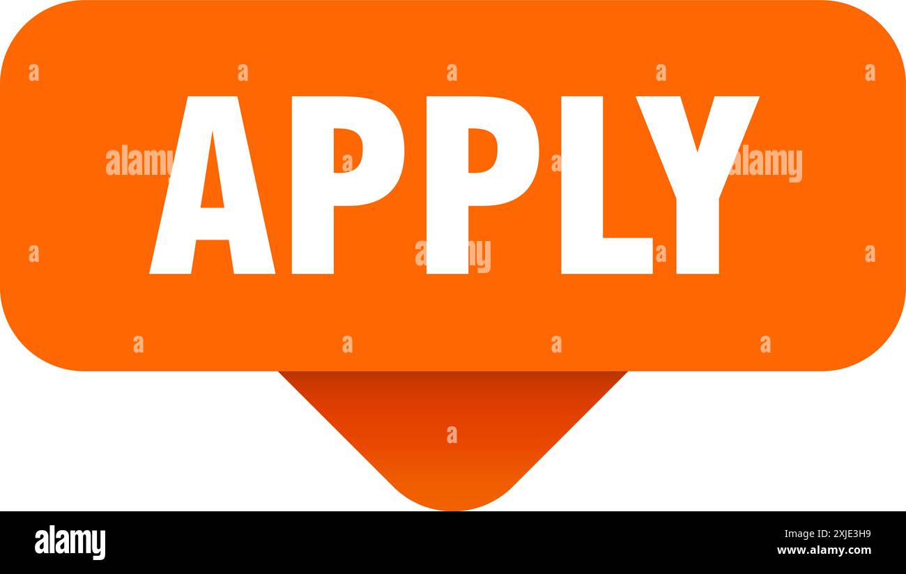 apply sticker. apply sign on transparent background. rectangular button ...