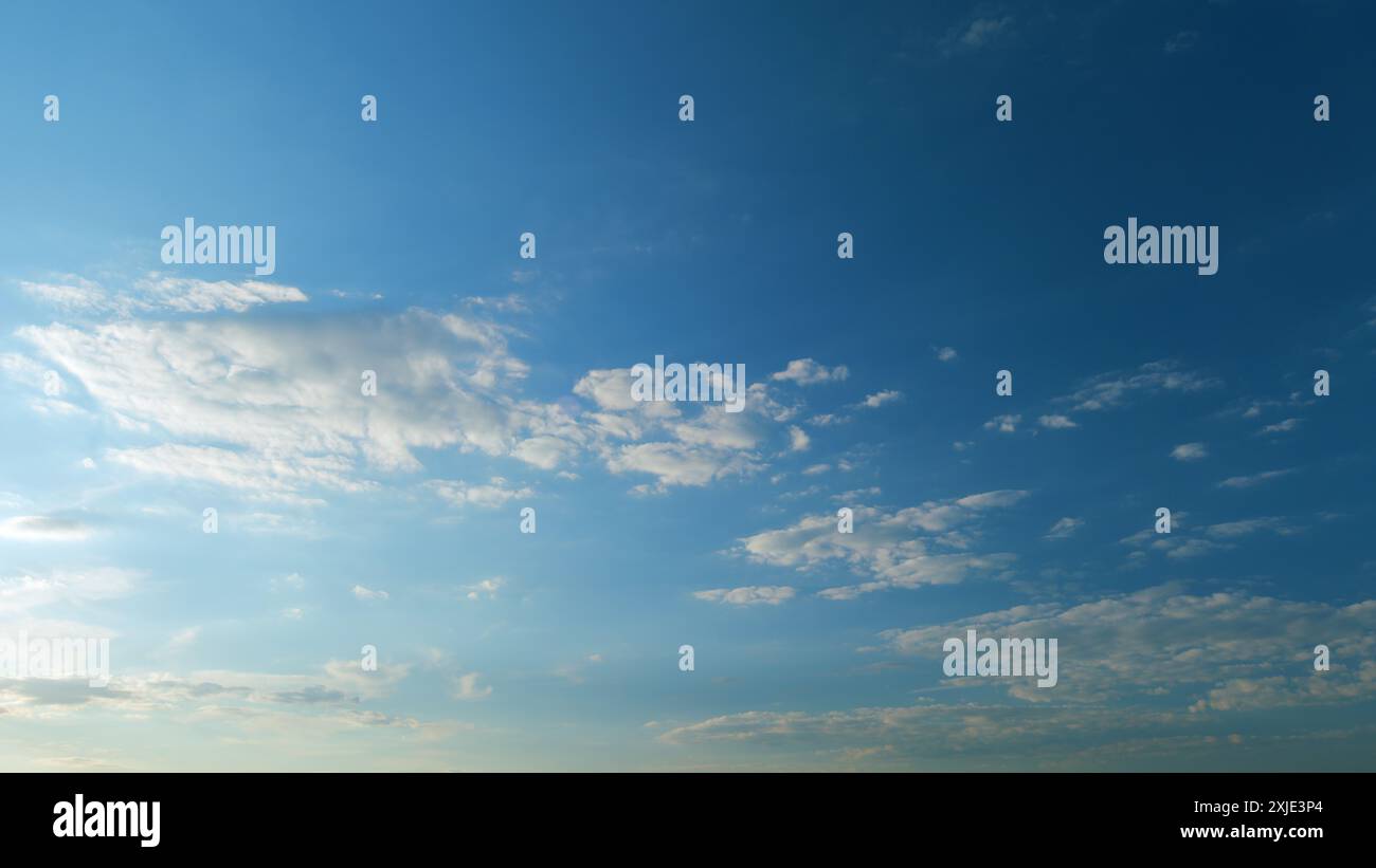 Time lapse. Cloud cloudscape. Puffy fluffy white clouds. Nature weather ...