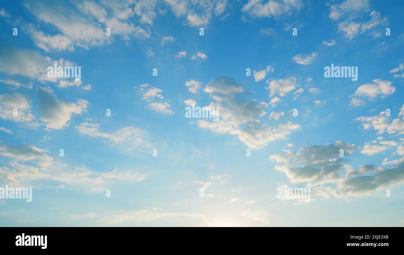 Time lapse. Majestic amazing sky with Summer clouds. Nature weather ...