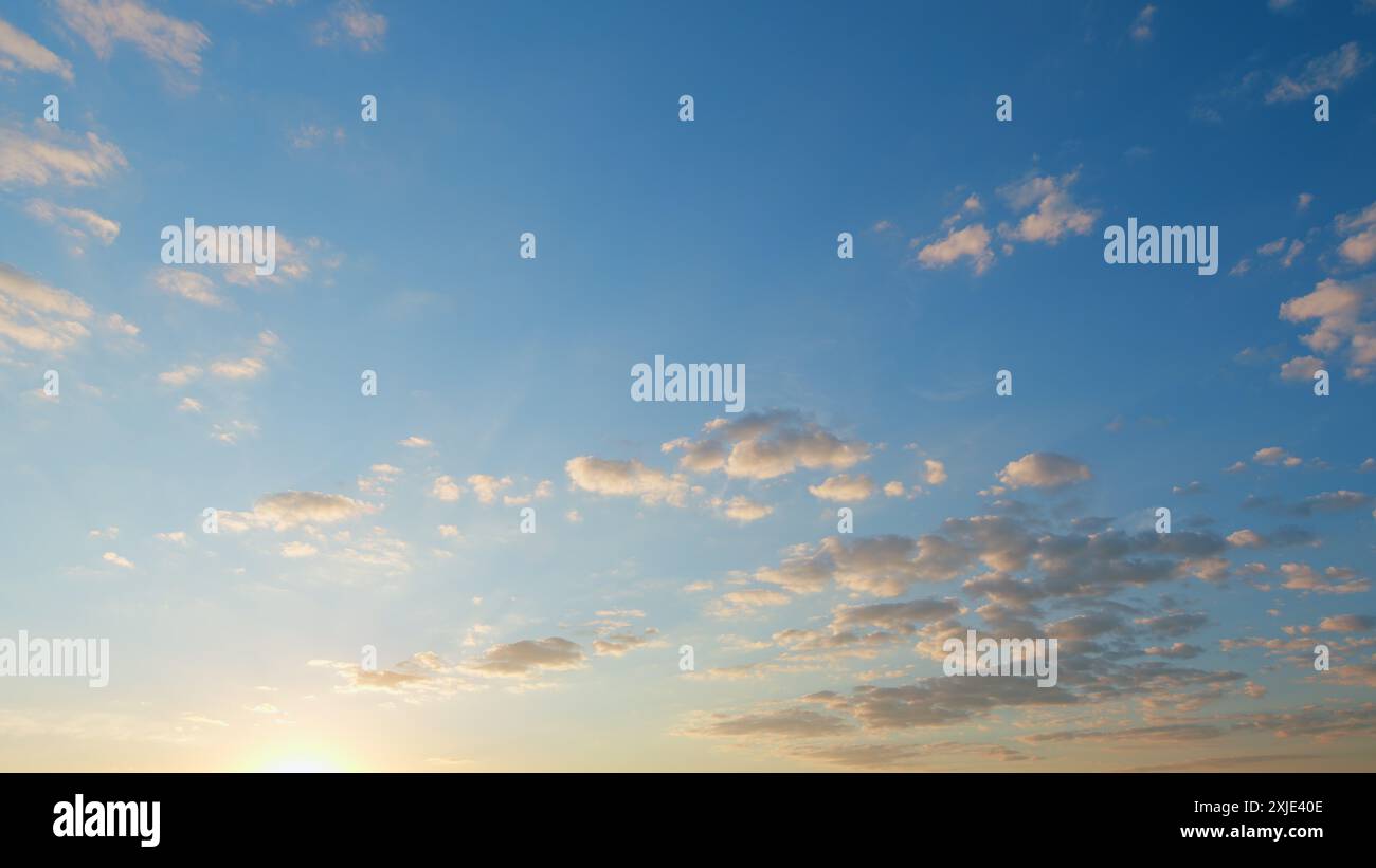 Time lapse. Blue sky with copyspace background with forming clouds in ...