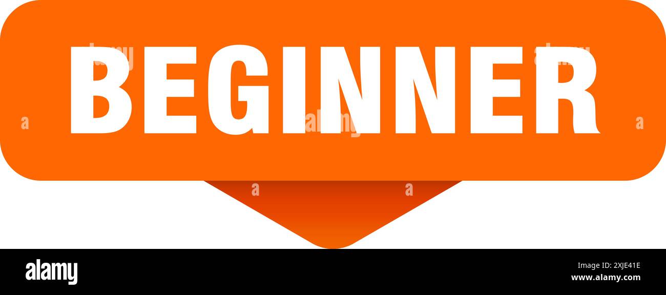 beginner sticker. beginner sign on transparent background. rectangular ...