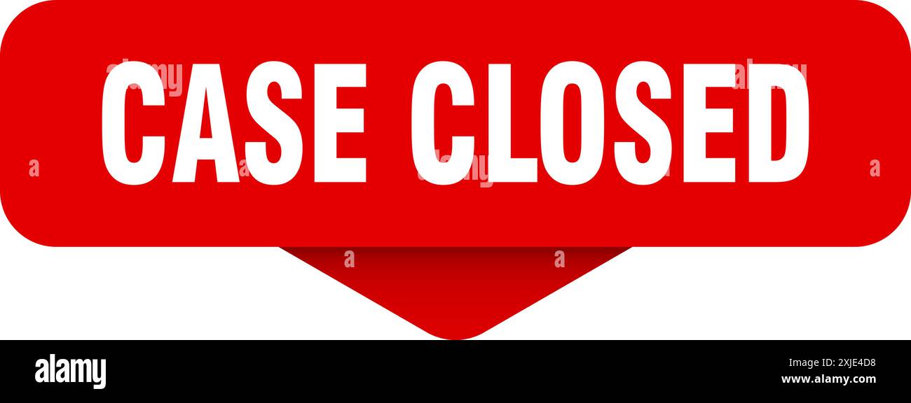 case closed sticker. case closed sign on transparent background ...