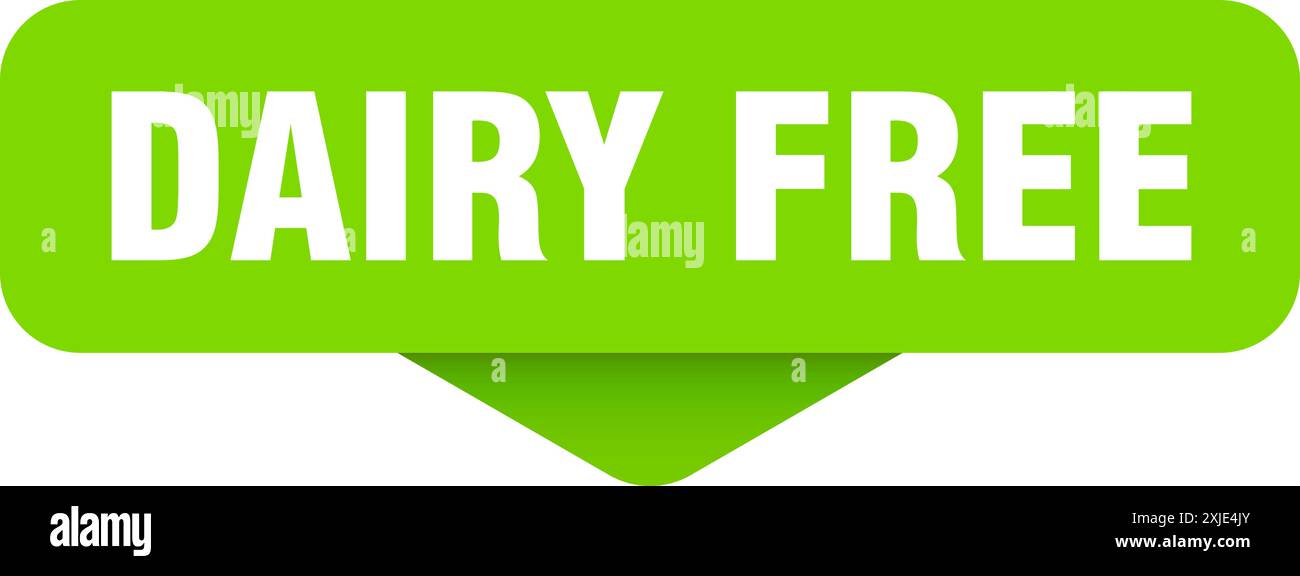 dairy free sticker. dairy free sign on transparent background ...