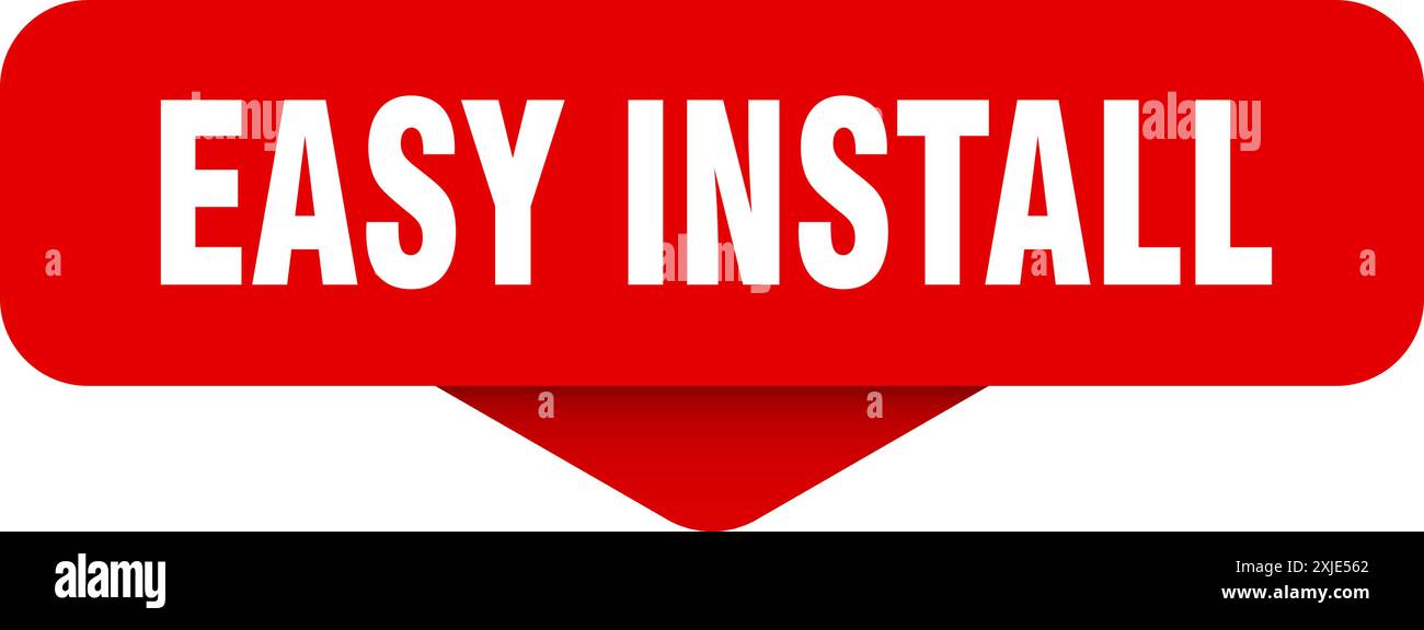 easy install sticker. easy install sign on transparent background ...