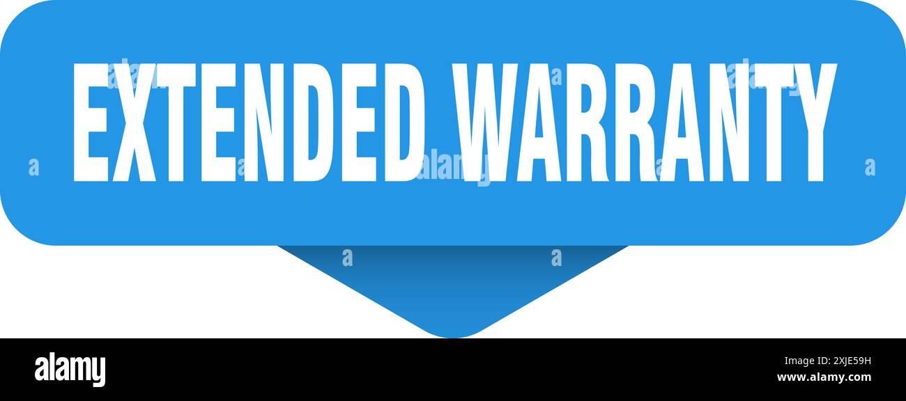 extended warranty sticker. extended warranty sign on transparent ...
