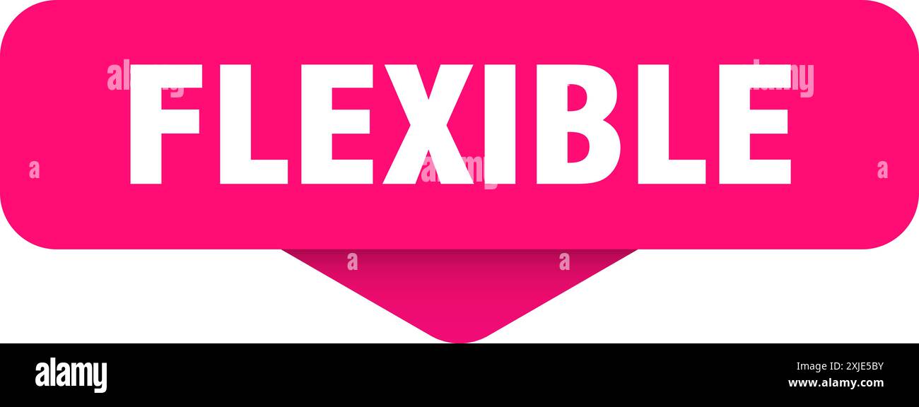 flexible sticker. flexible sign on transparent background. rectangular ...