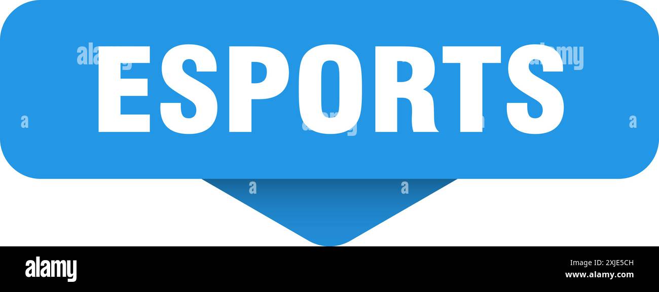 esports sticker. esports sign on transparent background. rectangular ...