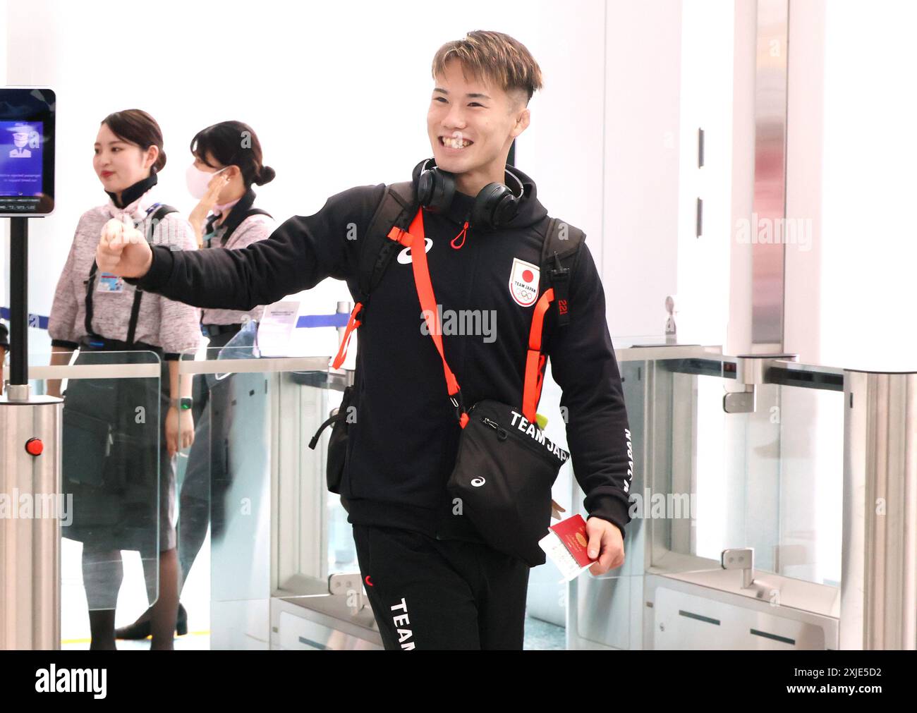 Tokyo, Japan. 18th July, 2024. Japan's boxer Shudai Harada of 57kg ...