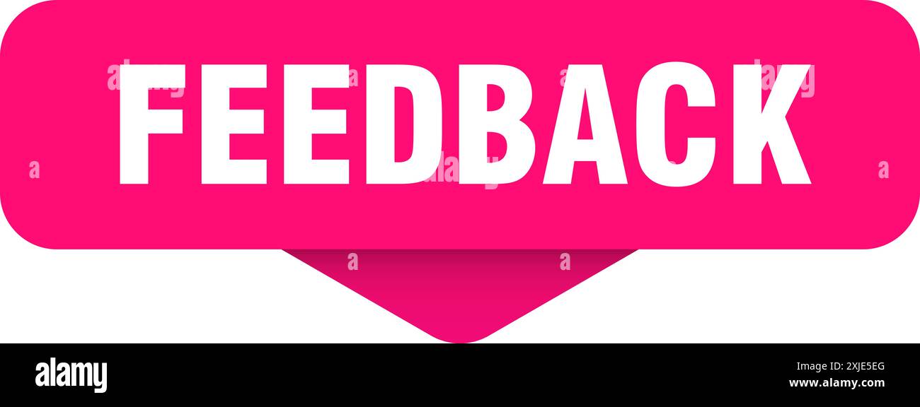 feedback sticker. feedback sign on transparent background. rectangular ...