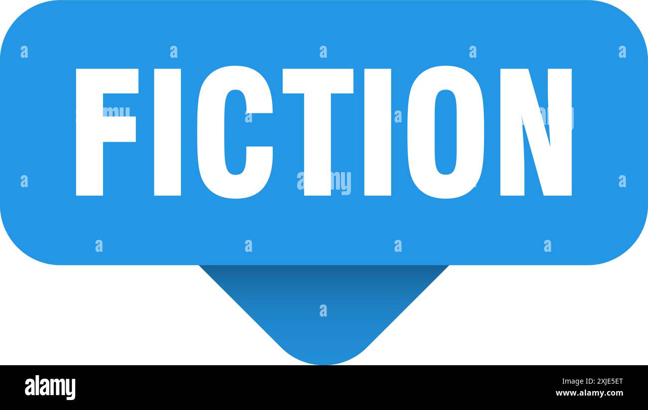 fiction sticker. fiction sign on transparent background. rectangular ...