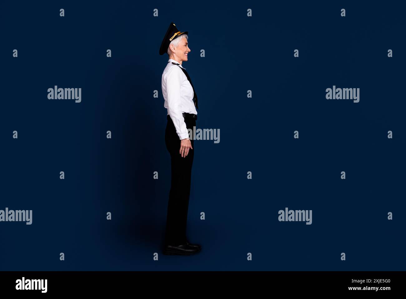 Full length photo of lovely pensioner lady professional commercial ...