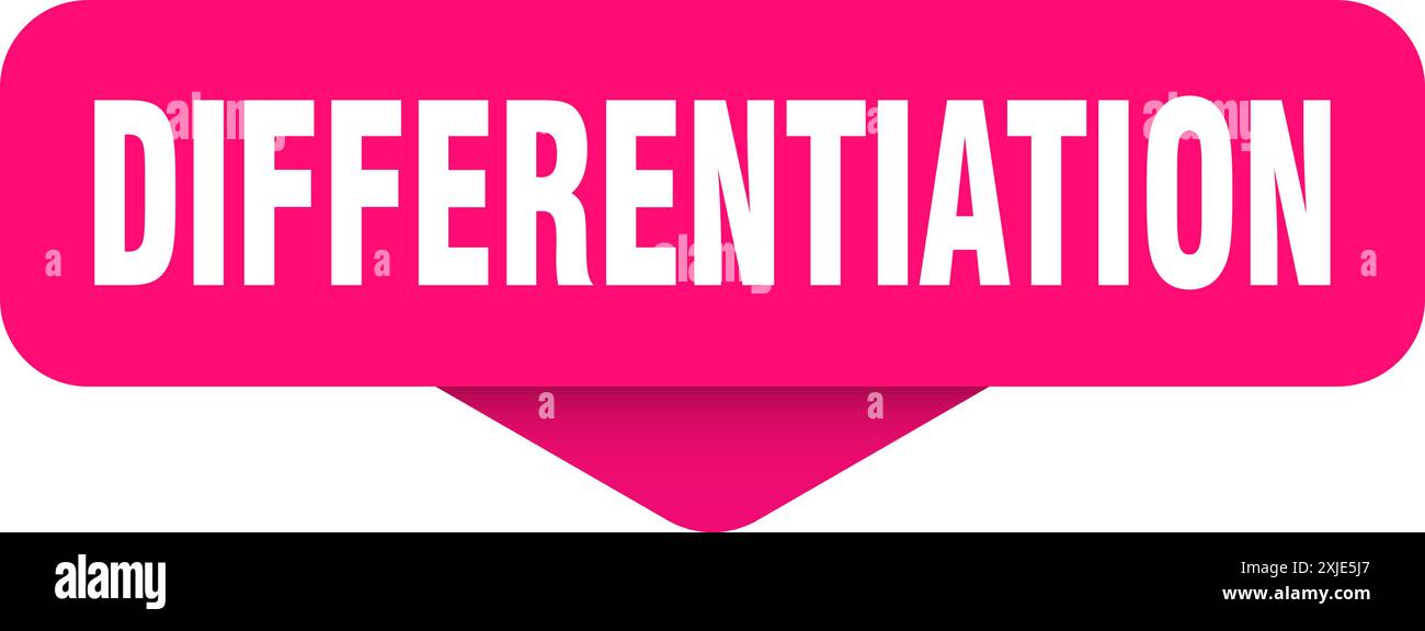 differentiation sticker. differentiation sign on transparent background ...