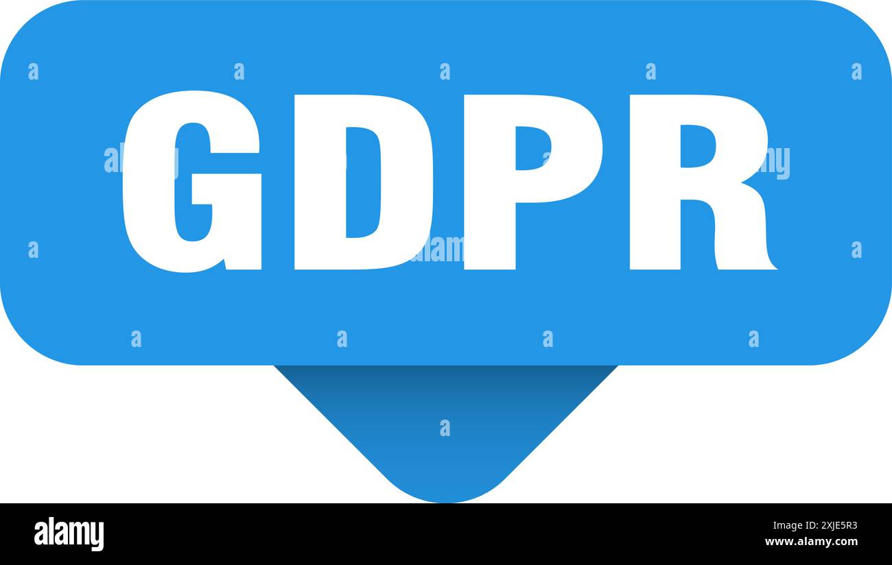 gdpr sticker. gdpr sign on transparent background. rectangular button ...