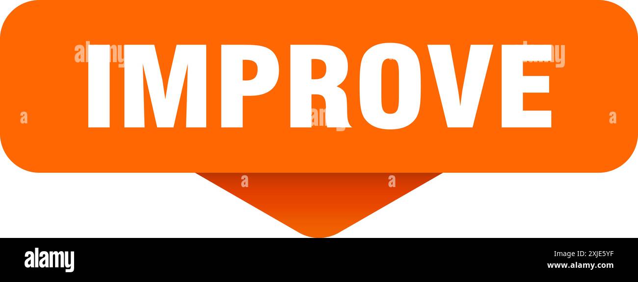improve sticker. improve sign on transparent background. rectangular ...