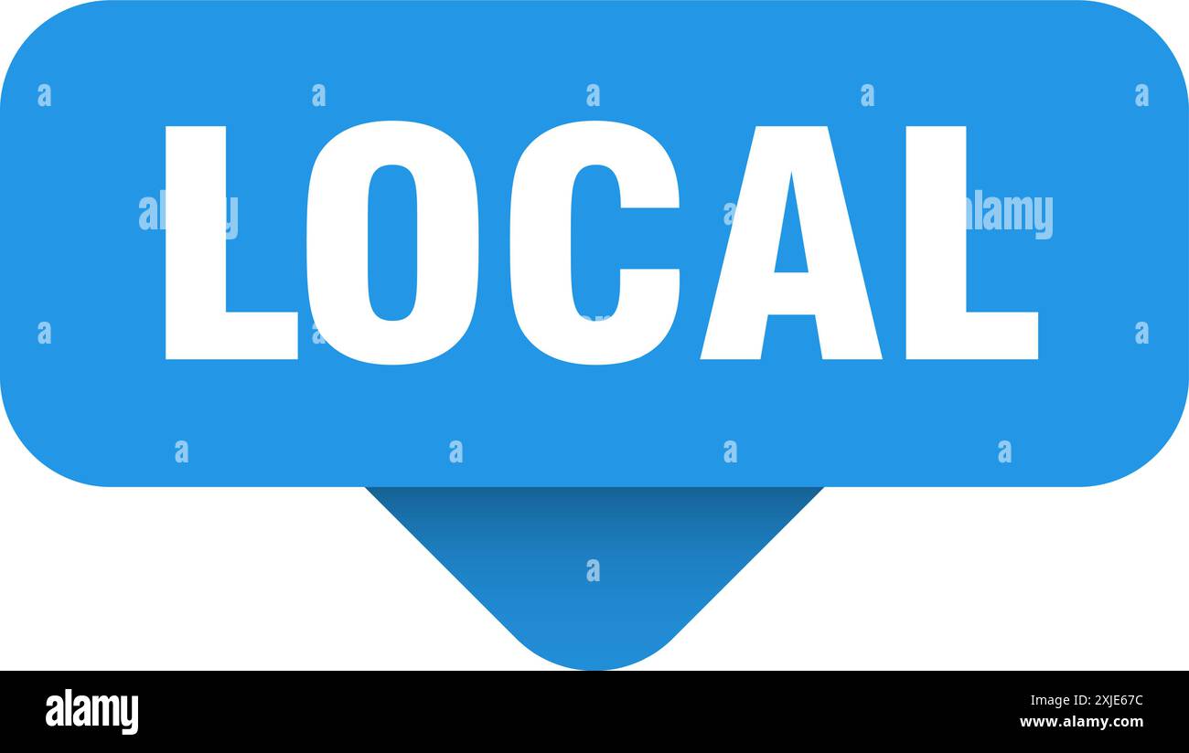 local sticker. local sign on transparent background. rectangular button ...